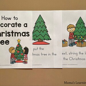How to Decorate a Christmas Tree Sequencing Activities - Etsy Australia