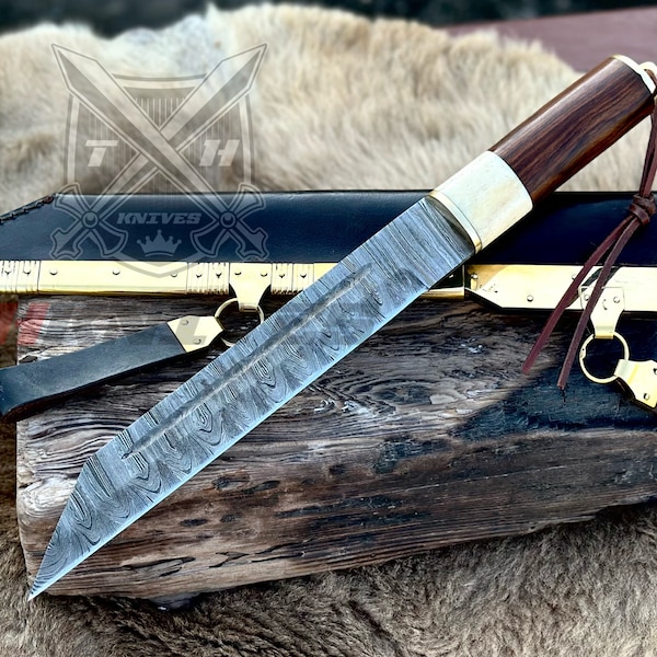 Damascus Seax Knife - Etsy