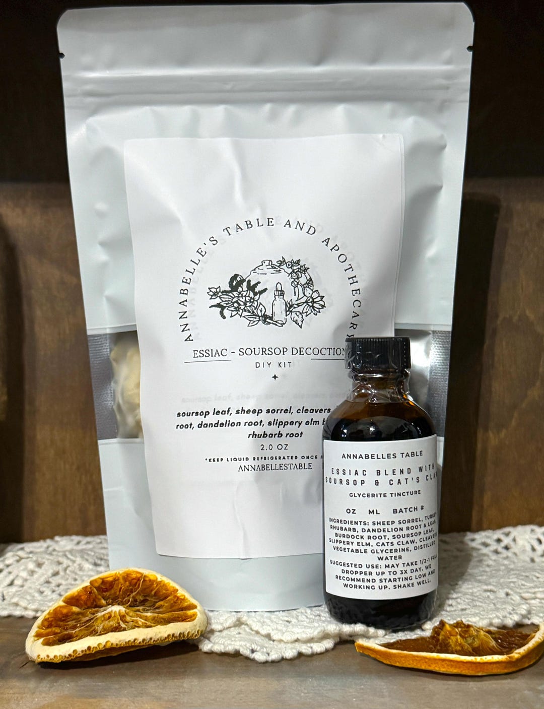 Essiac Soursop Tea Decoction DIY Kit & Essiac With Cat's Claw Glycerite ...