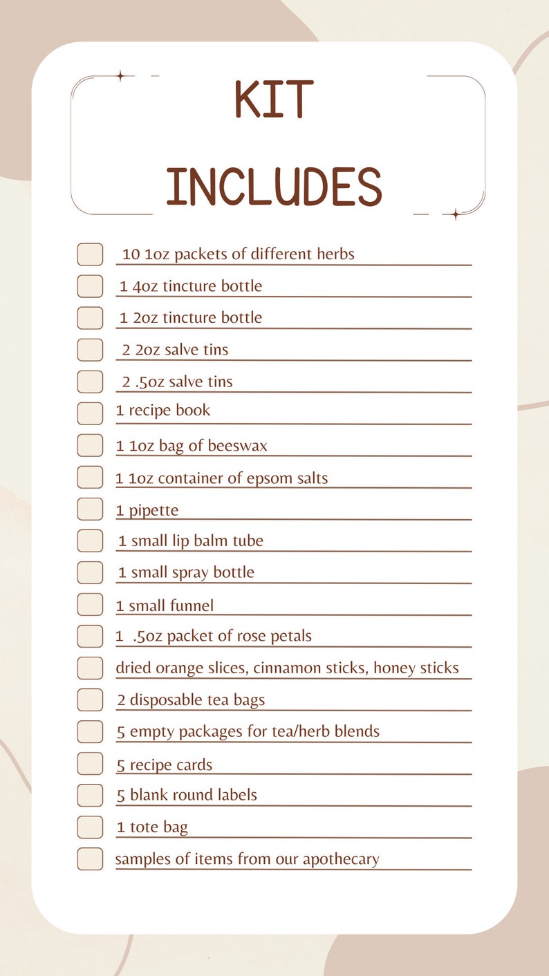 Herbal Apothecary DIY Kit for Beginners Make Your Own Herbal Tea ...