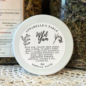 Wild Yam Herbal Topical Salve Natural Organic Ingredients - Etsy