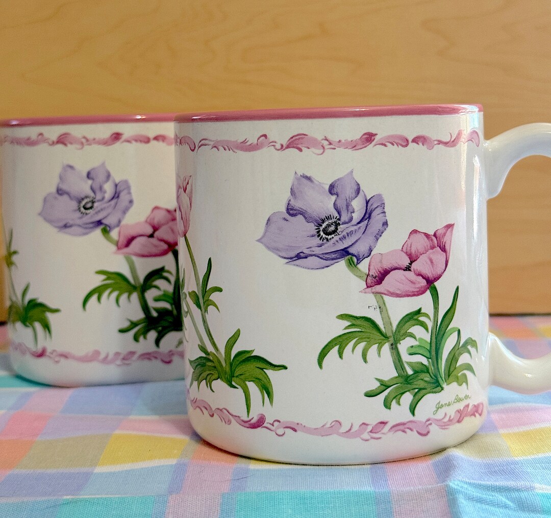 Pair of Vintage 1980s Flowers Inc Balloons Pink and White Jane Bowen ...