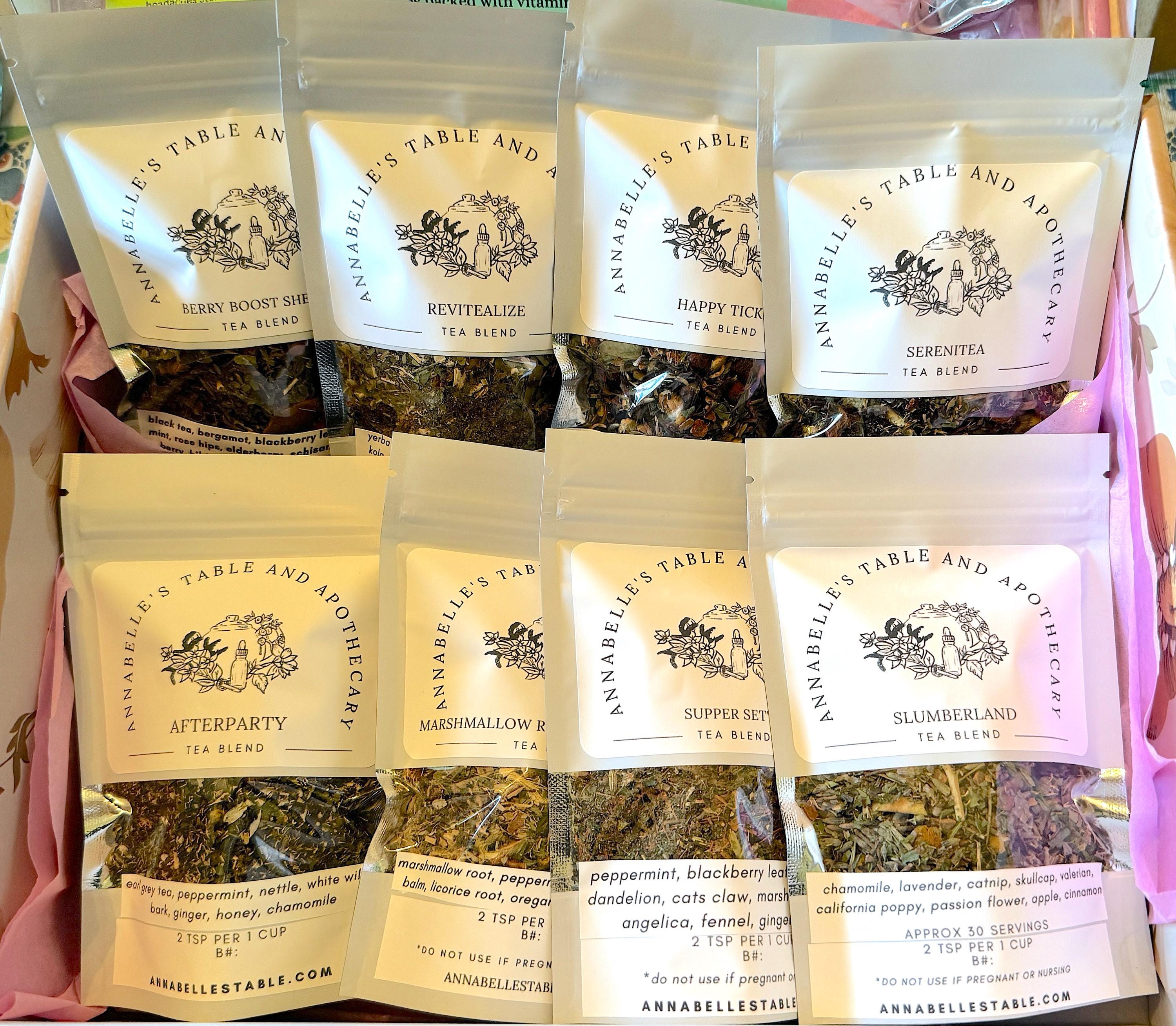 Herbal Tea Blend Variety Sampler Gift Box for Tea Lovers Eight ...