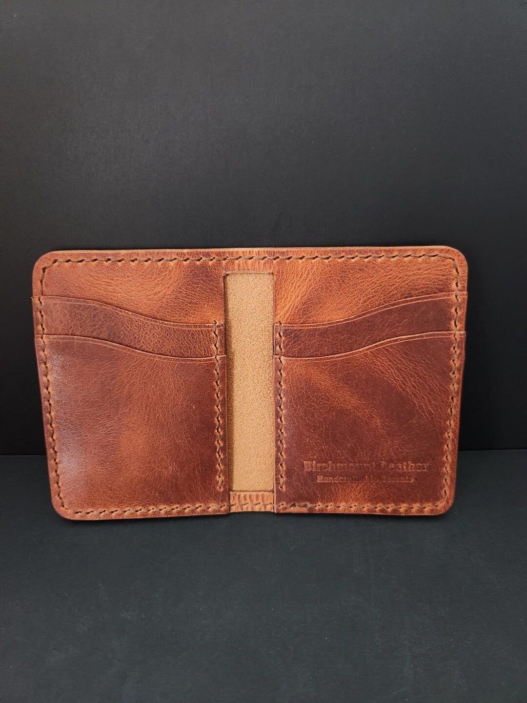 Horween Leather Bifold Wallet: Handmade Full Grain, Personalized - Etsy