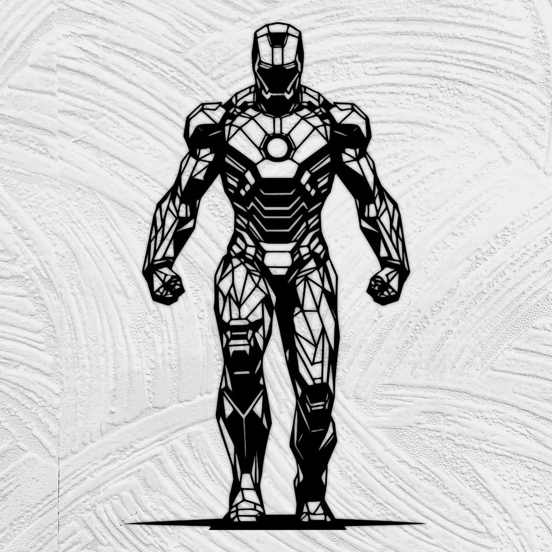 Iron Man Line Art STL - Etsy