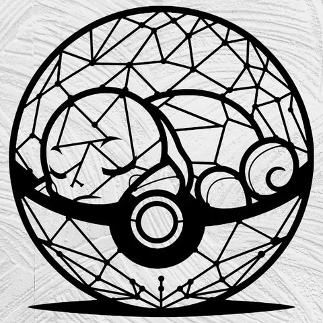Pokeball Squirtle Line Art - STL - Etsy