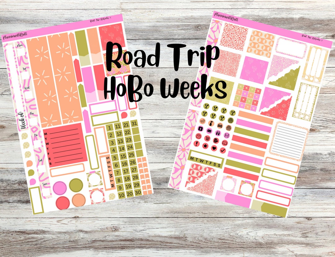 Road Trip Hobo Weeks Planner Sticker Kit - Etsy