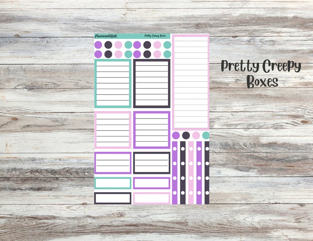Pretty Creepy Colorful Boxes for Erin Condren, Makselife, Plum Paper ...