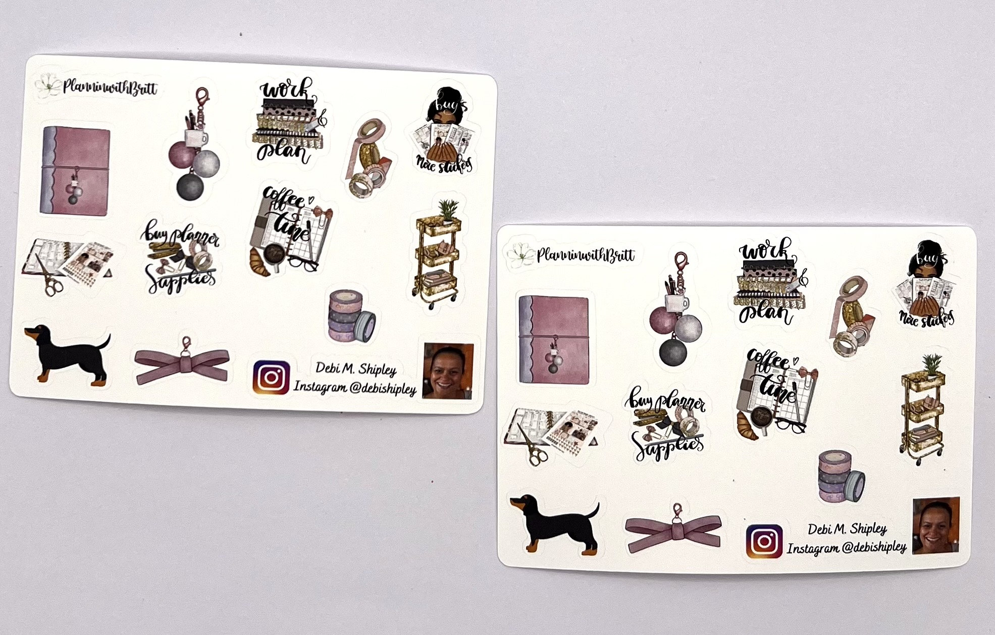 Planner Conference Custom Contact Cards, on Premium Matte Sticker Paper ...