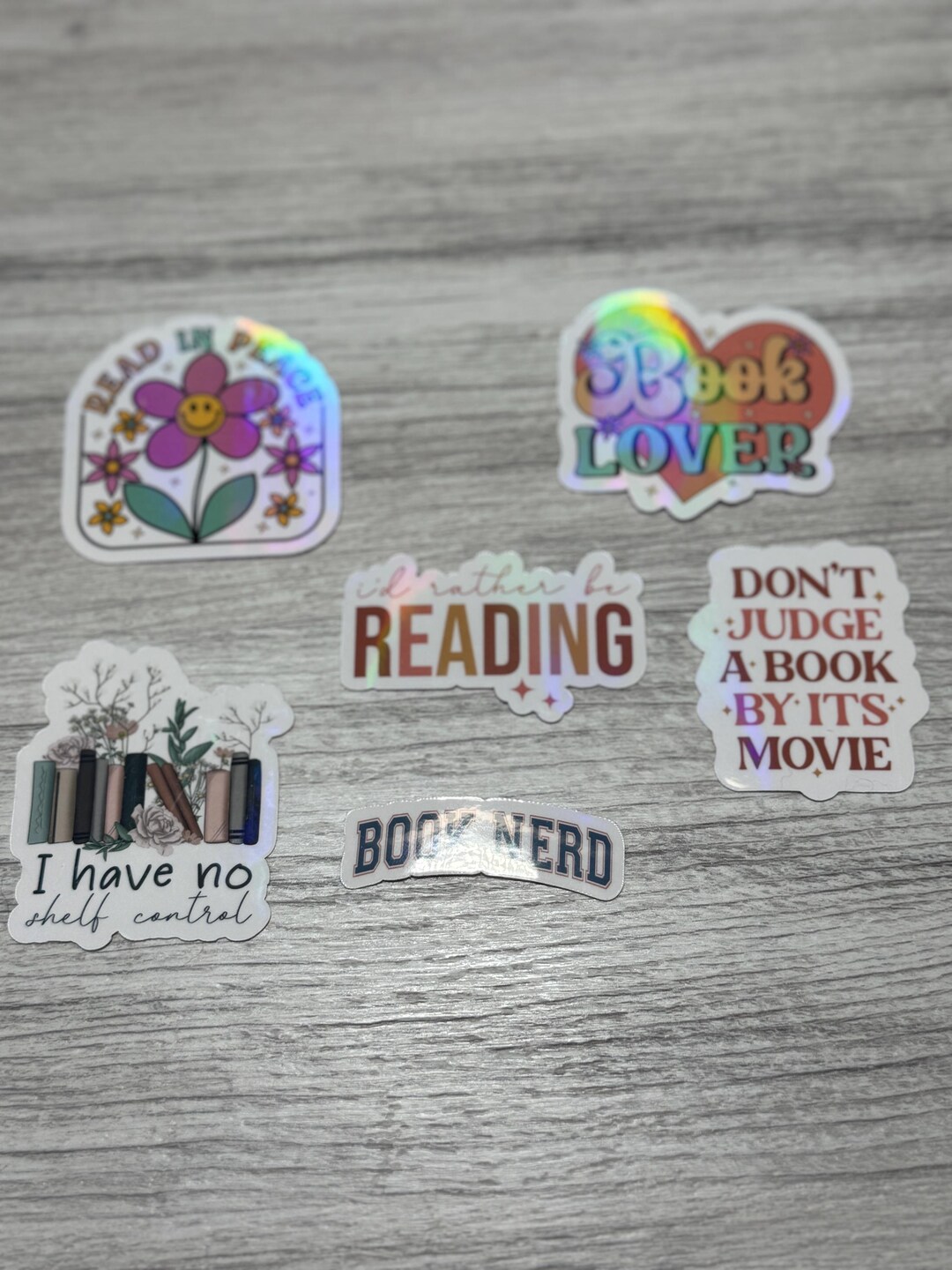 Bookish 2 Holographic Laminated Die Cut Decals - Etsy