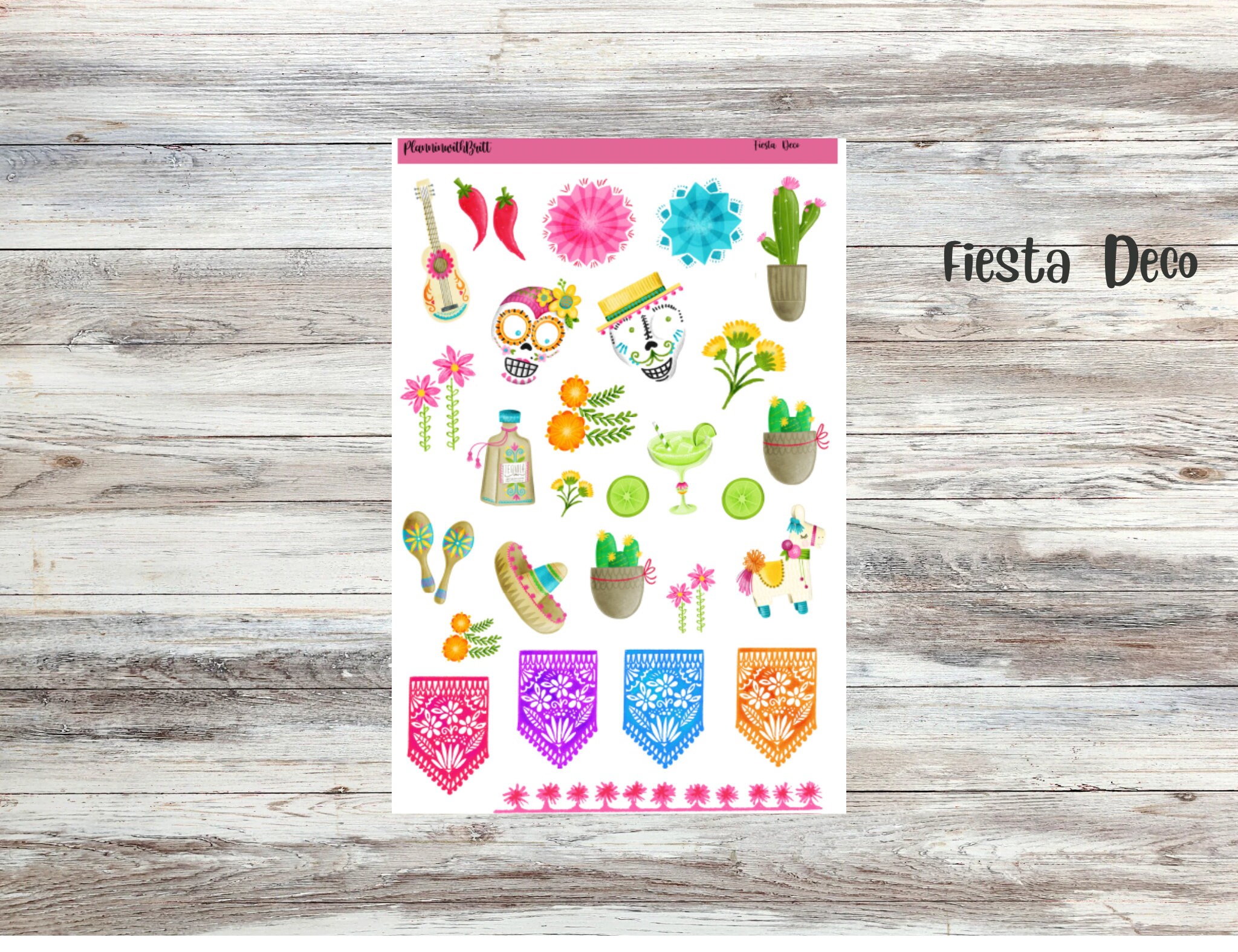 Fiesta Weekly Planner Sticker Kit for Erin Condren Makselife - Etsy