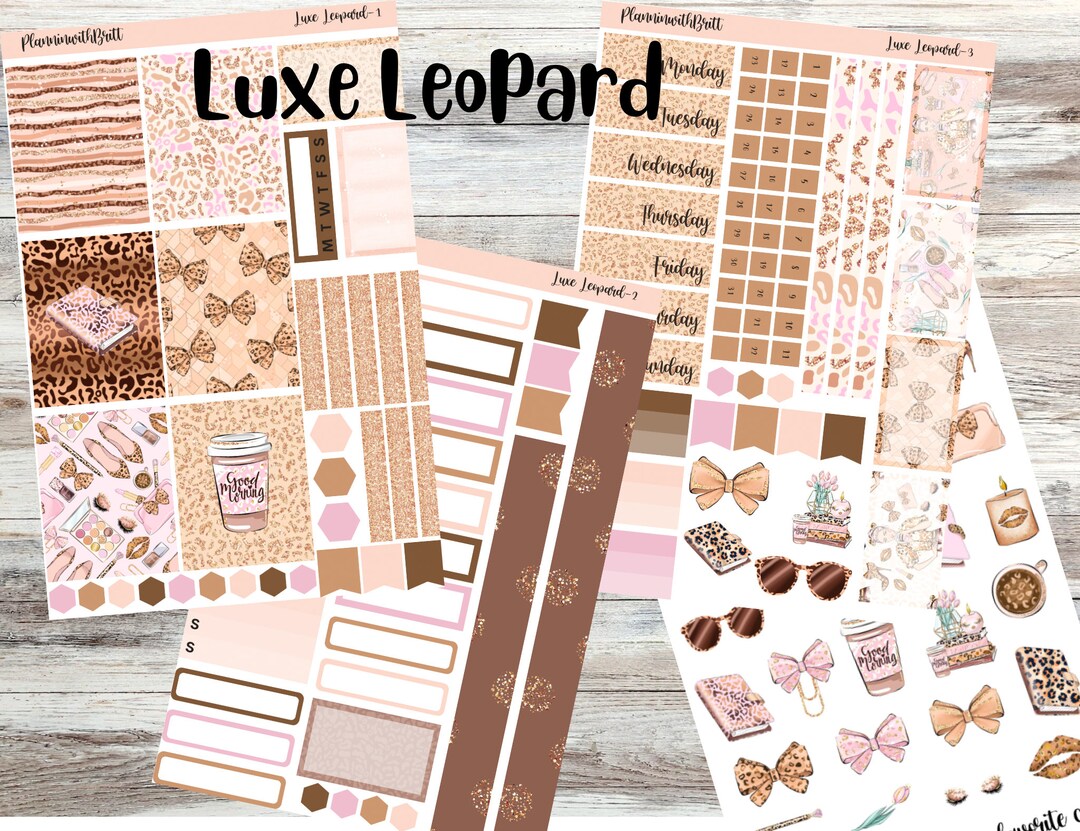 Luxe Leopard Weekly Planner Sticker Kit for Erin Condren, Makselife ...