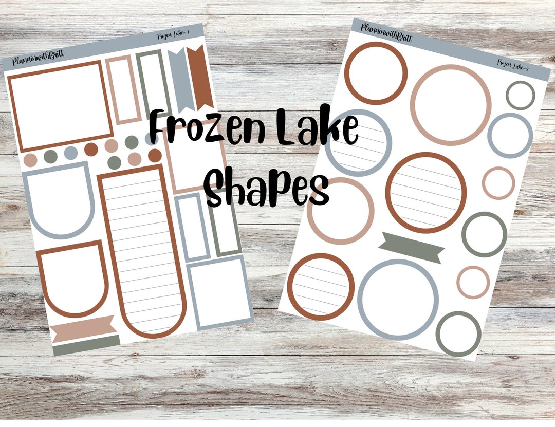 Frozen Lake Colorful Shapes for Erin Condren, Makselife, Plum Paper ...
