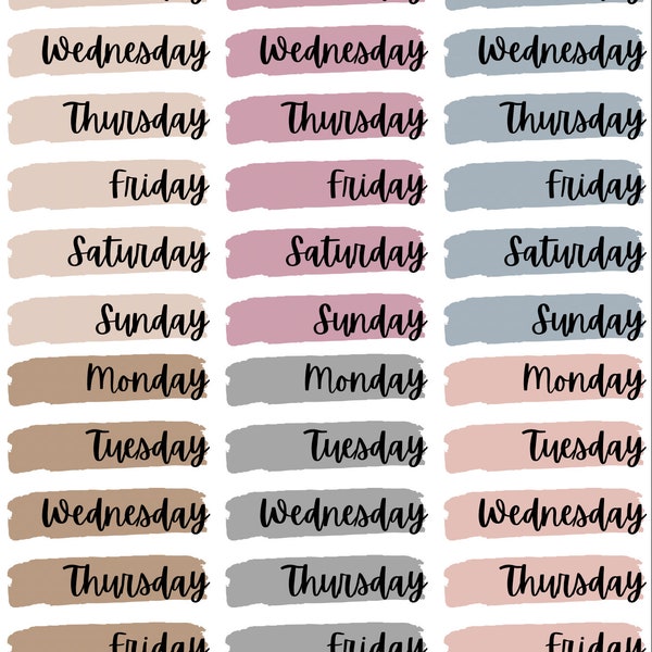 Planner Stickers Days of the Week - Etsy