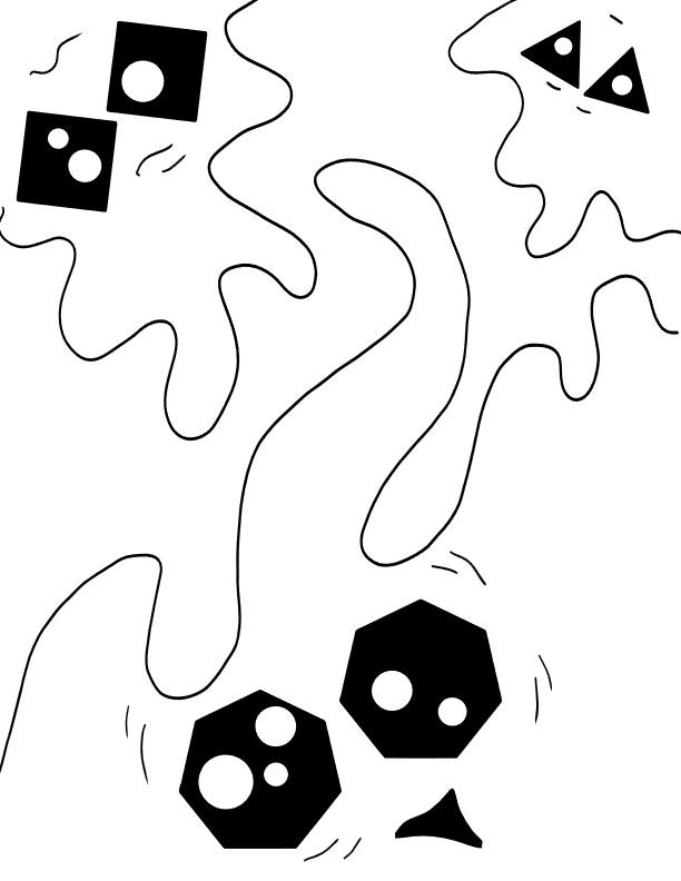 Strange Friends Printable Coloring Pages - Etsy