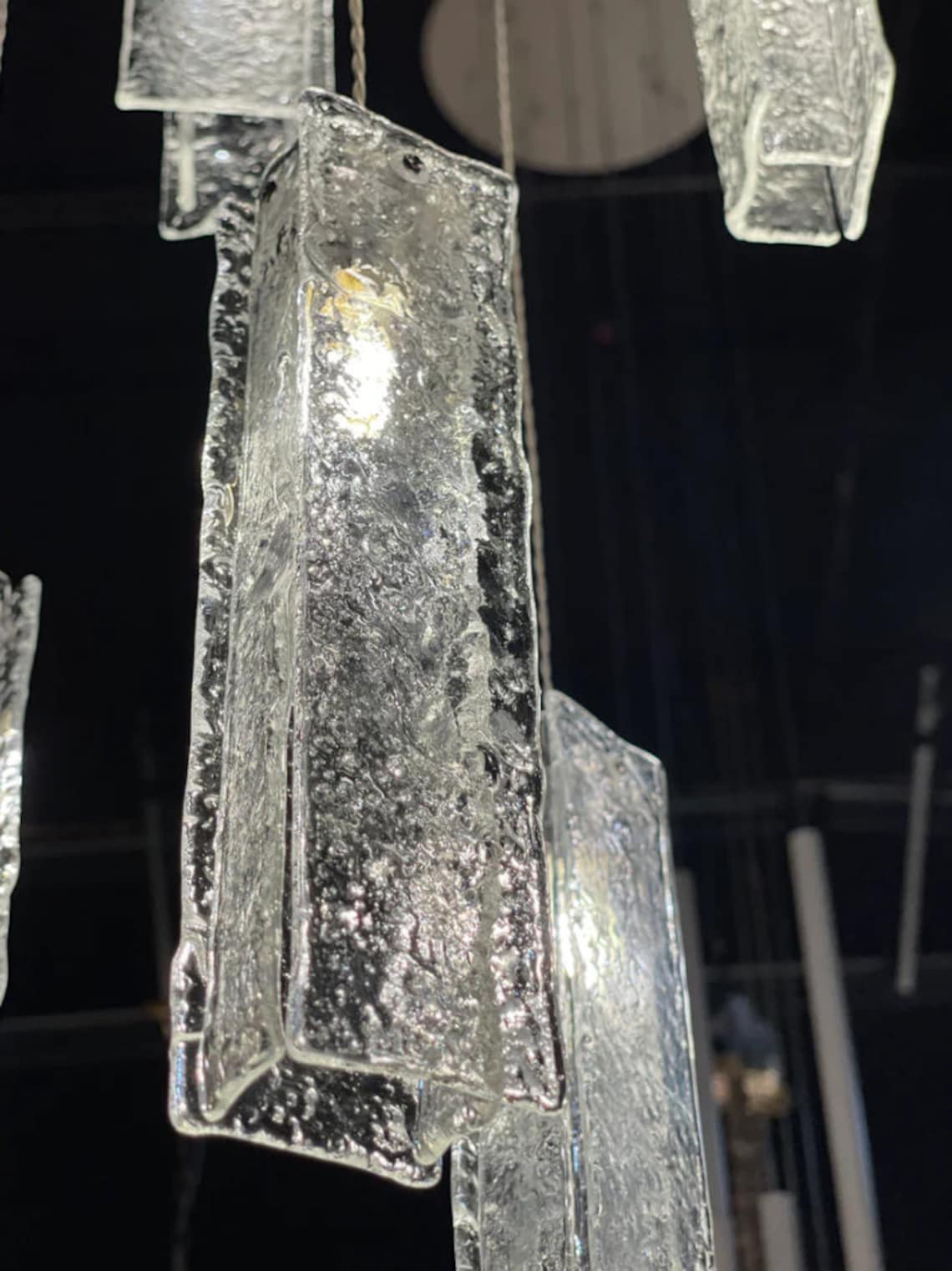 Rain Round Cluster Glass Tile Pendant Chandelier - Etsy