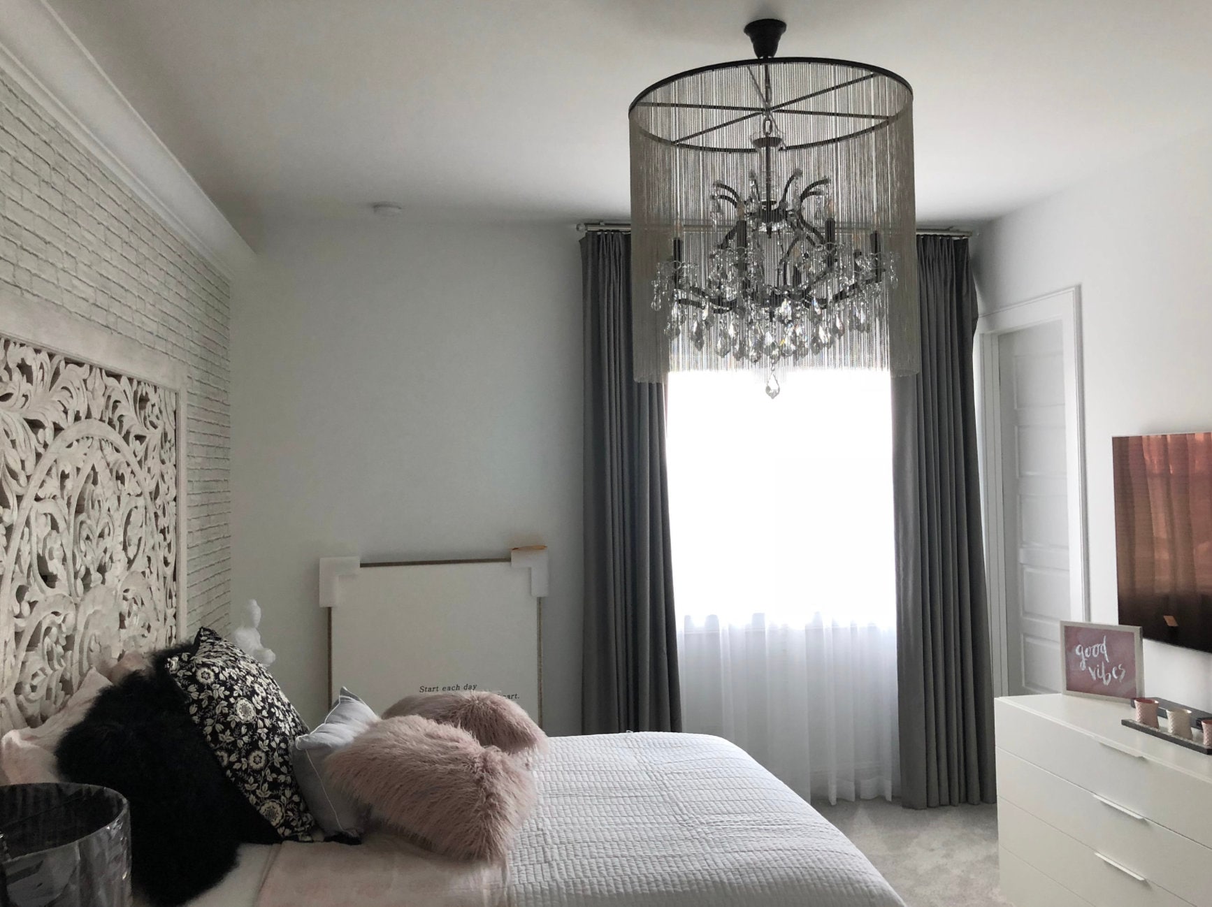 Vaile Chain Link Curtain Crystal Crystal Chandelier - Etsy