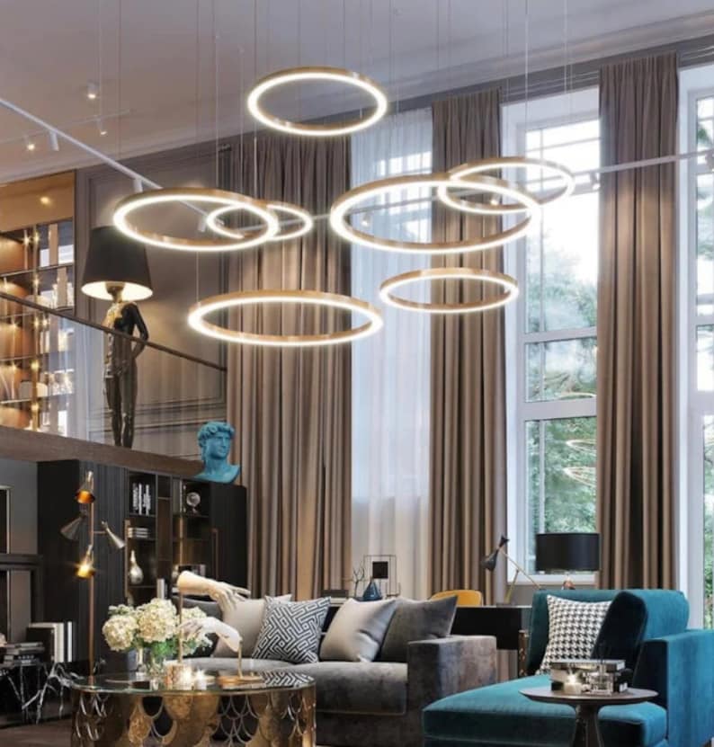 Liana Round Ring LED Chandelier - Etsy