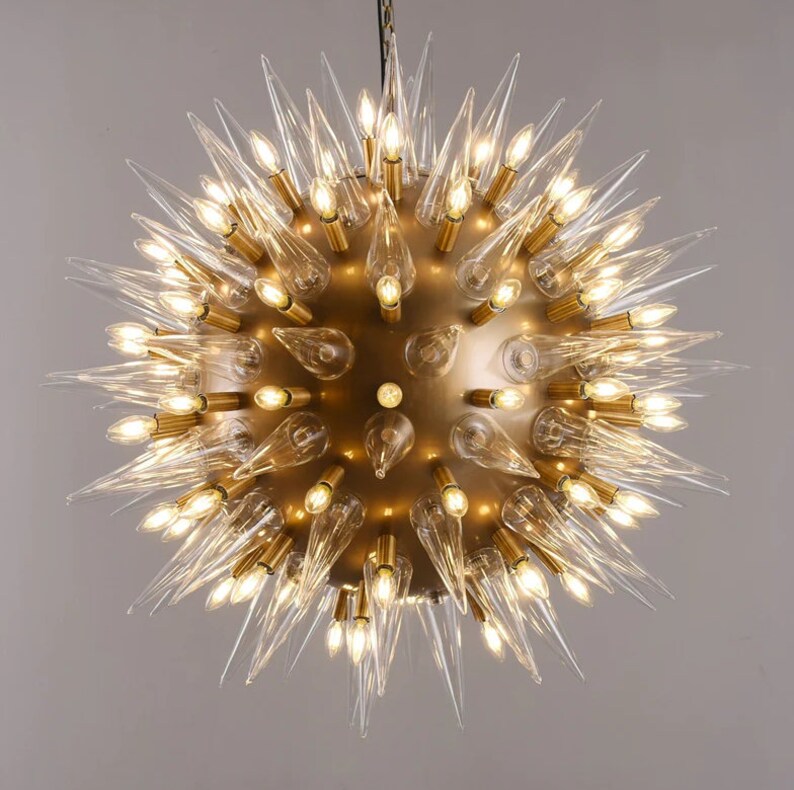 Atomic Round Sputnik Starburst Chandelier - Etsy