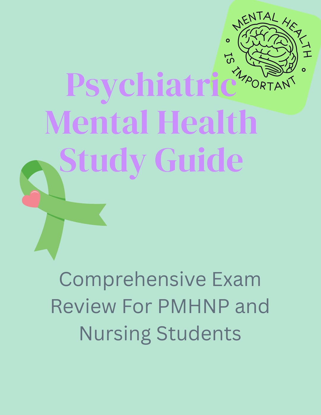 Psychiatric Mental Health Nurse Exam Study Guide - Etsy