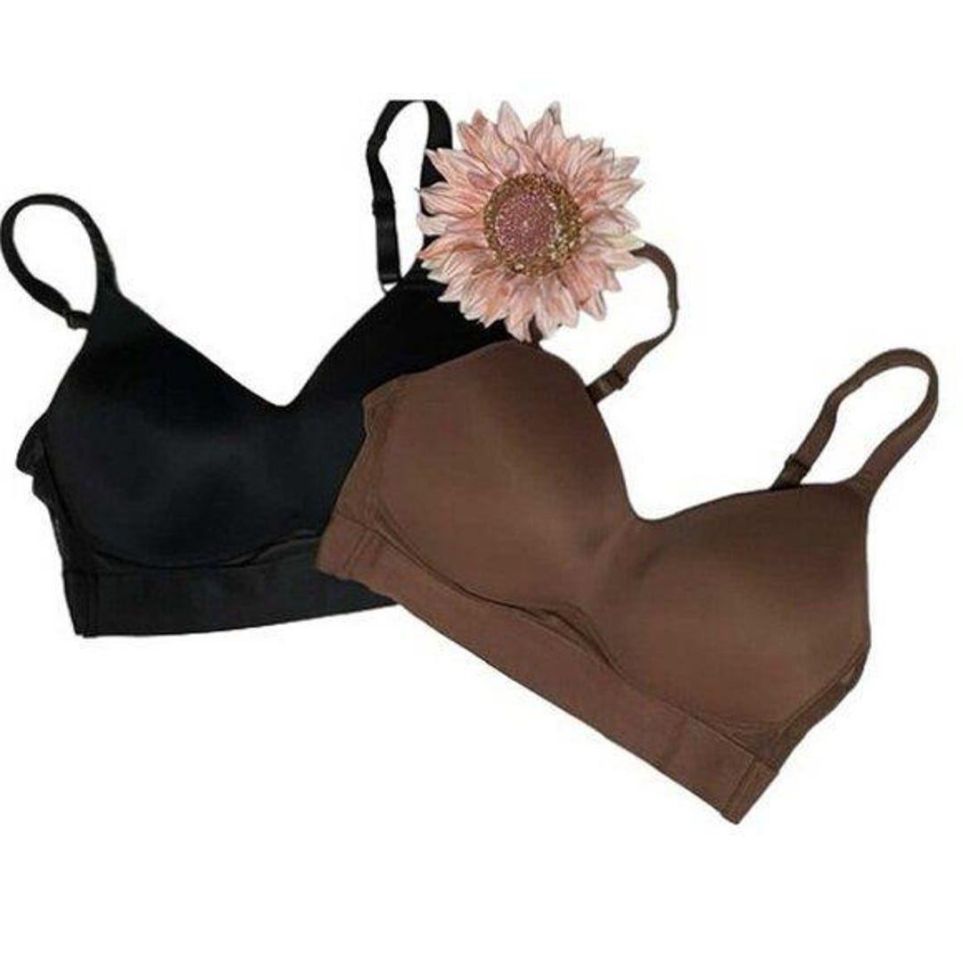 Rhonda Shear Molded Cup Bra With Cross Back Mesh Detail 2 Pack LARGE - Etsy