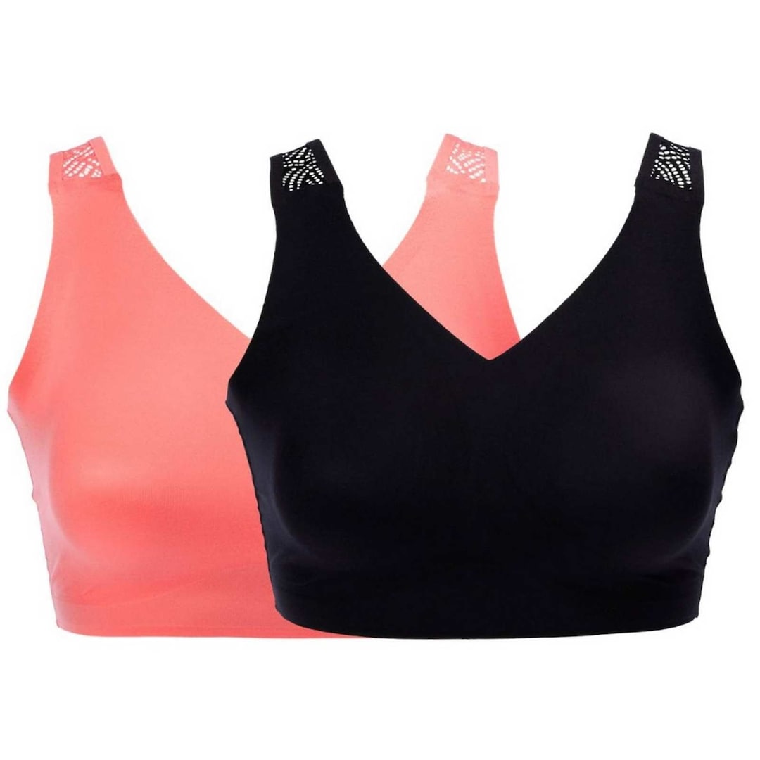 Rhonda Shear Brushed Lace Back Bra With Removable Pads 2 Pads 1X - Etsy