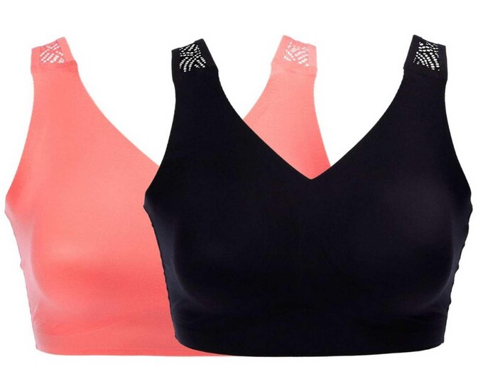 Brushed Lace Back Rhonda Shear Bra With Removable Pads 2 Pads X LARGE ...