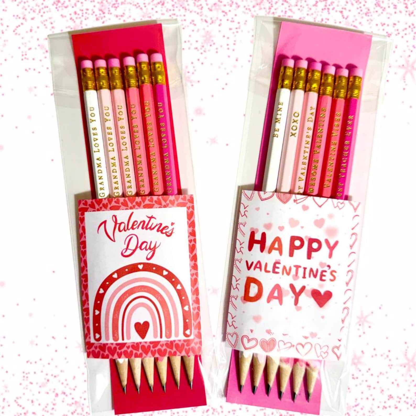 Personalized Valentine Pencils|custom Classroom Valentine Favors ...