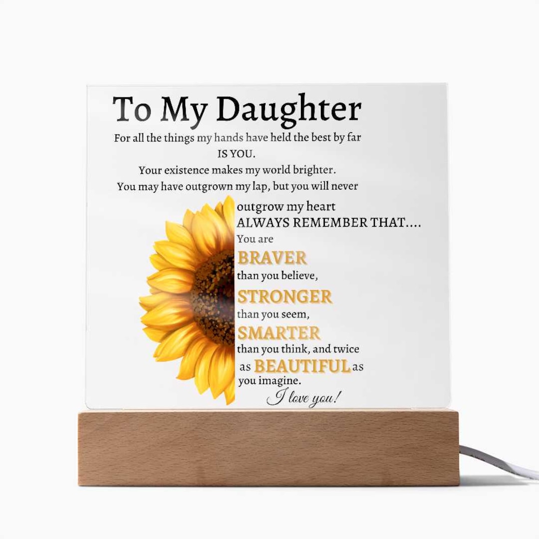 To My Daughter Plaque, I Love You! | Daughter Birthday Gift | Daughter ...