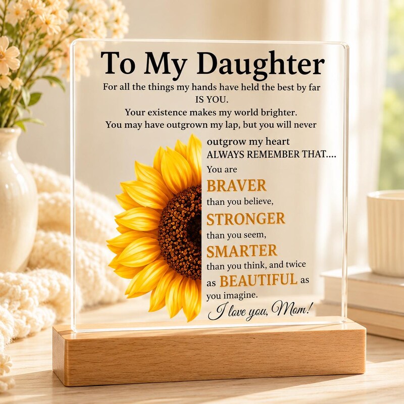 Daughter Sunflower Plaque - Etsy