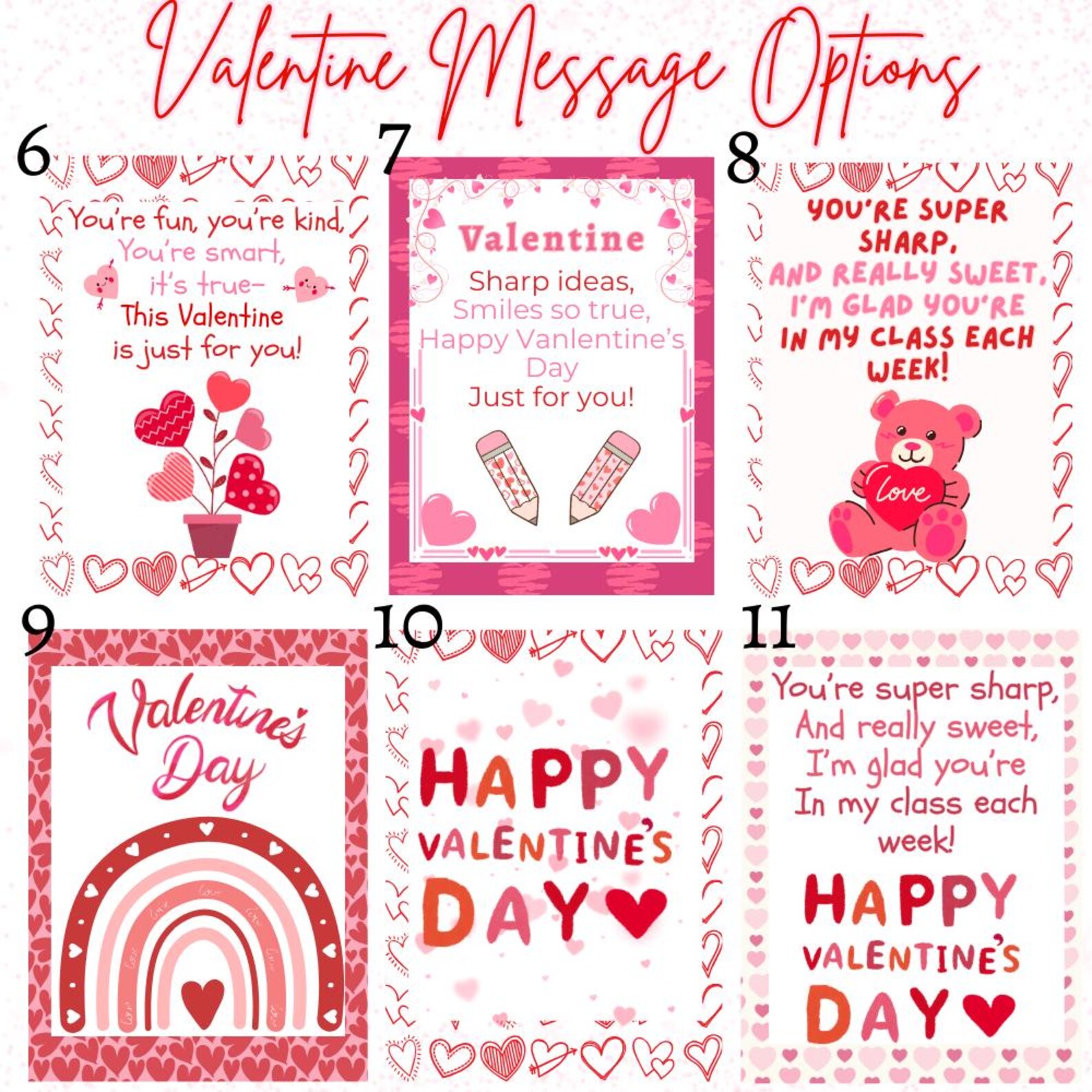 Personalized Valentine Pencils|custom Classroom Valentine Favors ...