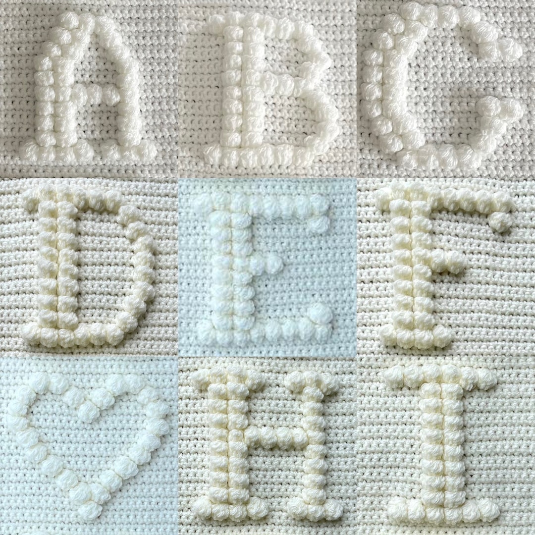 Large Bobble Stitch Alphabet (chart Only) - Etsy