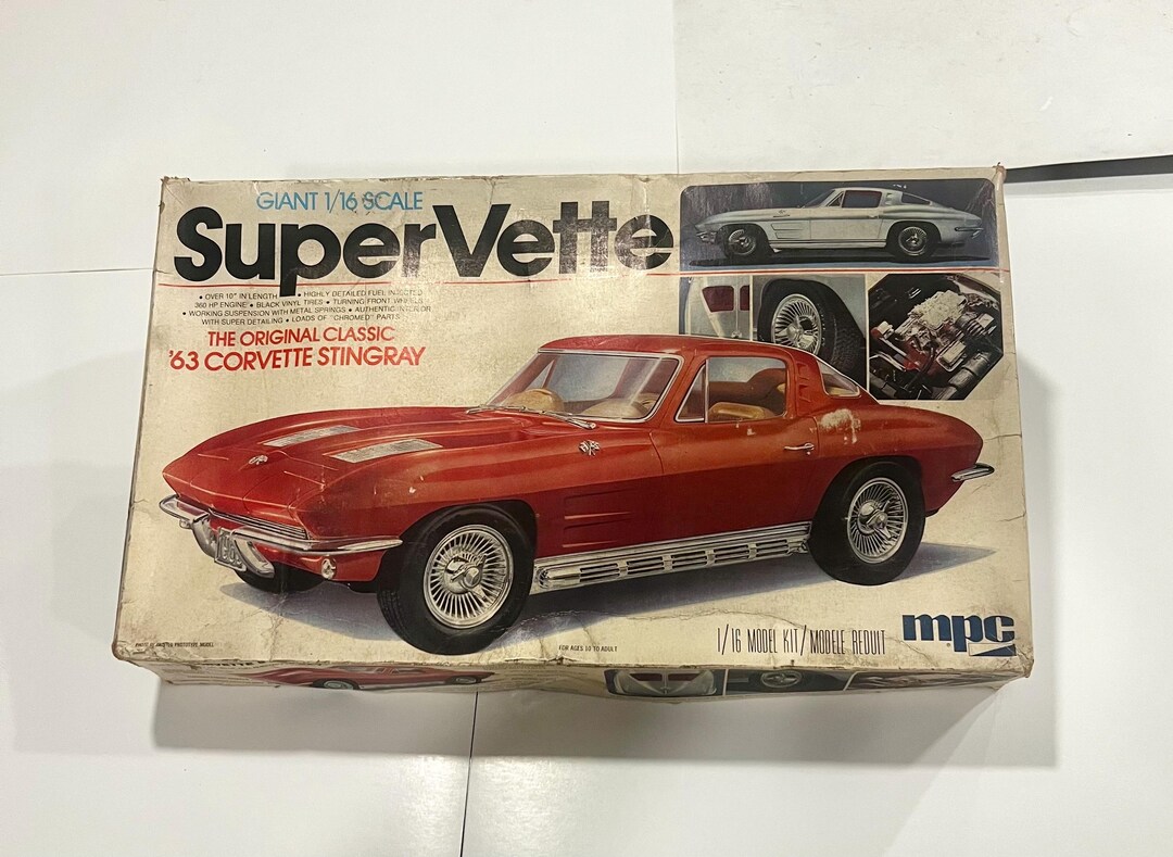 1963 Corvette Stingray, Supervette Model Kit by MPC, 1/16 Scale - Etsy