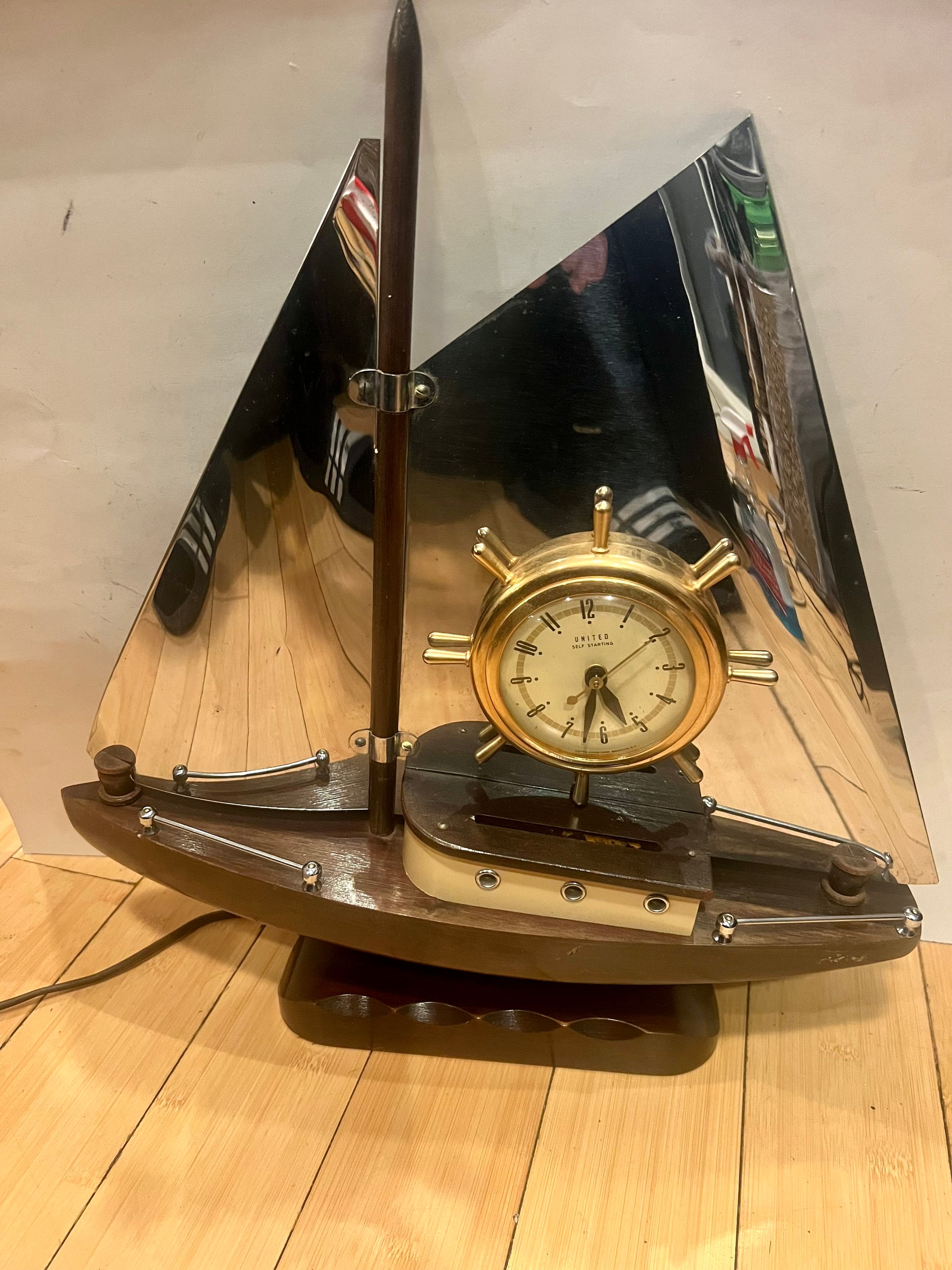 RARE Midcentury Sailboat Clock by United Clock Company - Etsy