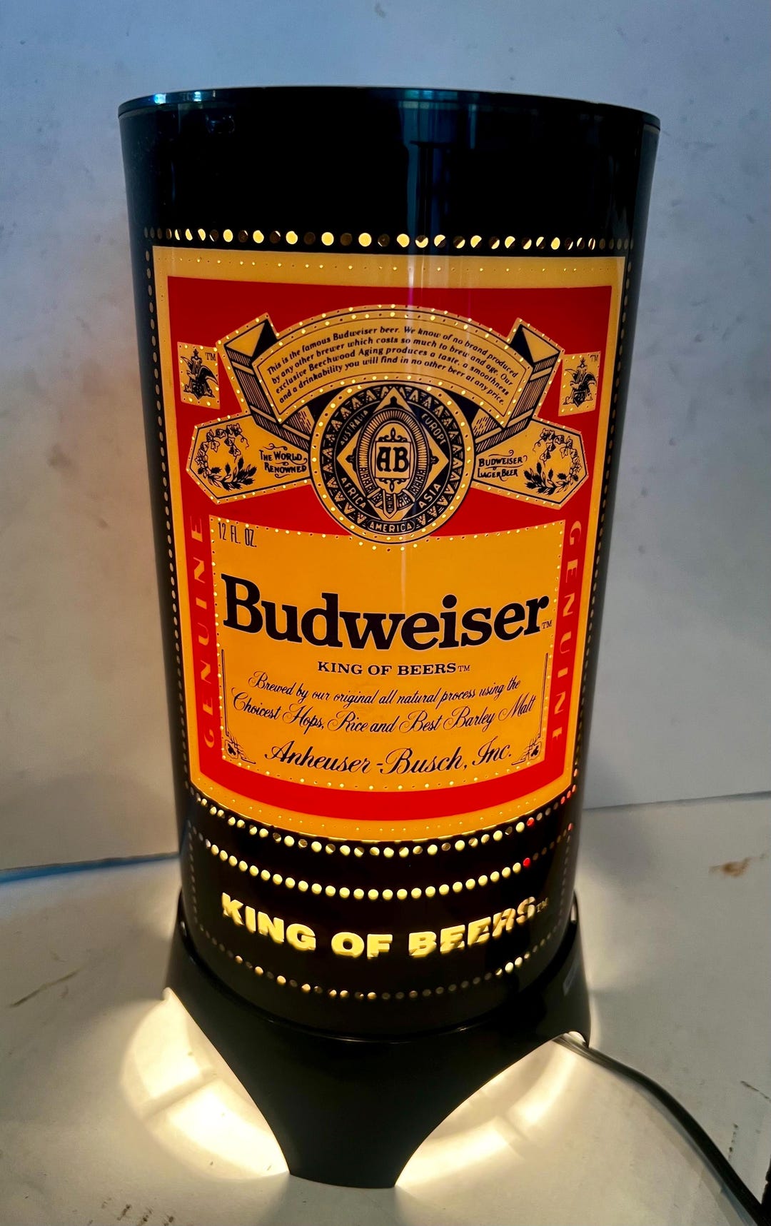 VINTAGE Budweiser Heat Rotating Decor Lamp - Etsy
