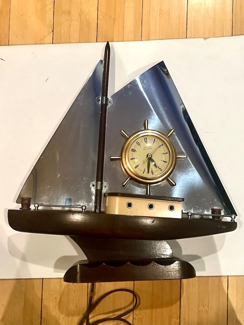 RARE Midcentury Sailboat Clock by United Clock Company - Etsy