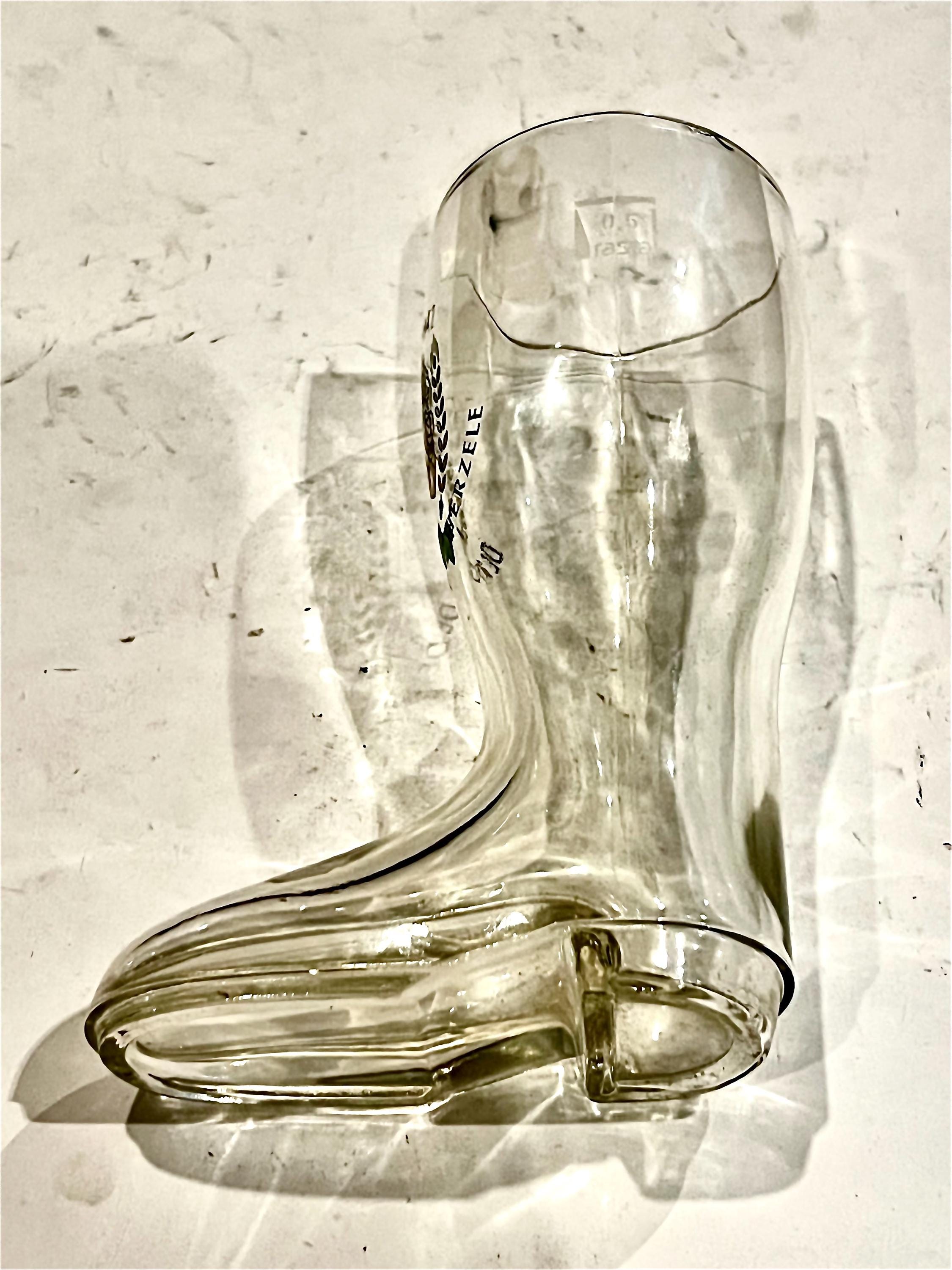 Vintage Glass Boot Beer Glass - Etsy