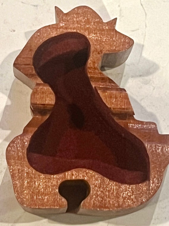 Wooden inlaid puzzle box, RARE & UNIQUE - Gem