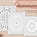 Digital Coloring Book Mandala Themed 20 Unique Printable Pages, Digital ...