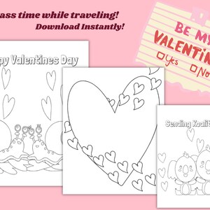 Digital Coloring Book Valentine Themed 20 Unique Printable Pages ...