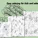 Digital Coloring Book Floral Themed 20 Unique Printable Pages, Digital ...