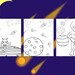 Digital Coloring Book Space and Alien Themed 20 Unique Printable Pages ...