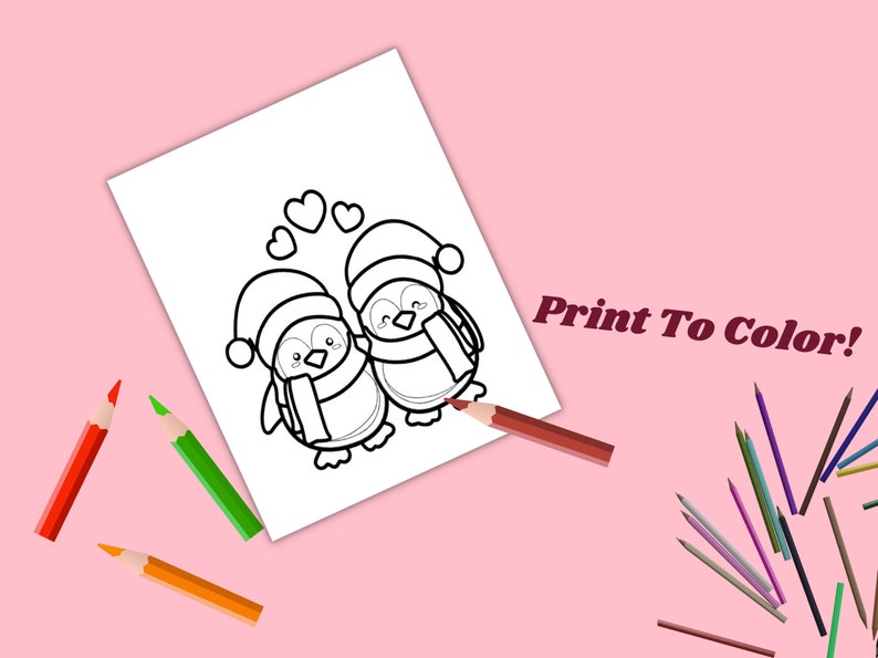 Digital Coloring Book Valentine Themed 20 Unique Printable Pages ...