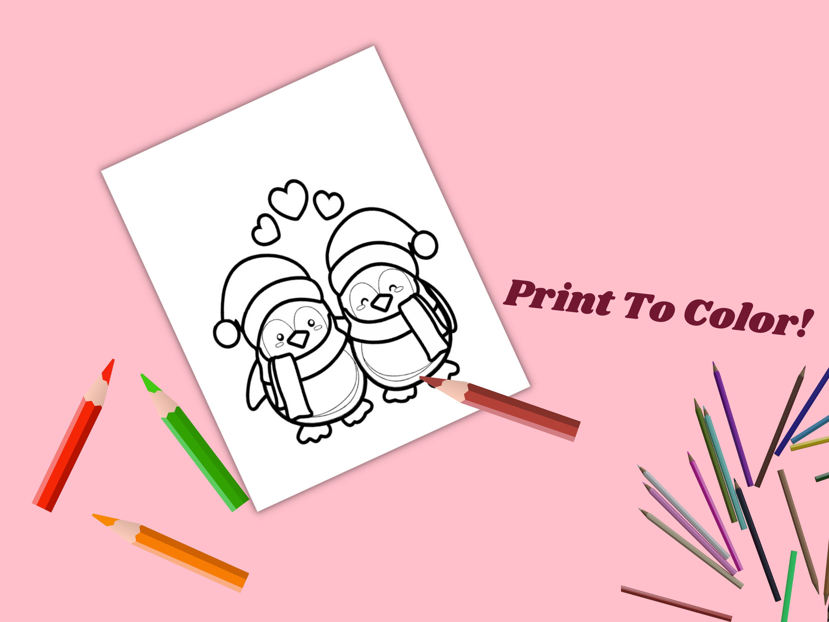 Digital Coloring Book Valentine Themed 20 Unique Printable Pages ...