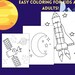 Digital Coloring Book Space and Alien Themed 20 Unique Printable Pages ...