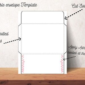 Printable Happy Birthday Card With Envelope Template, 5"x7" Greeting ...