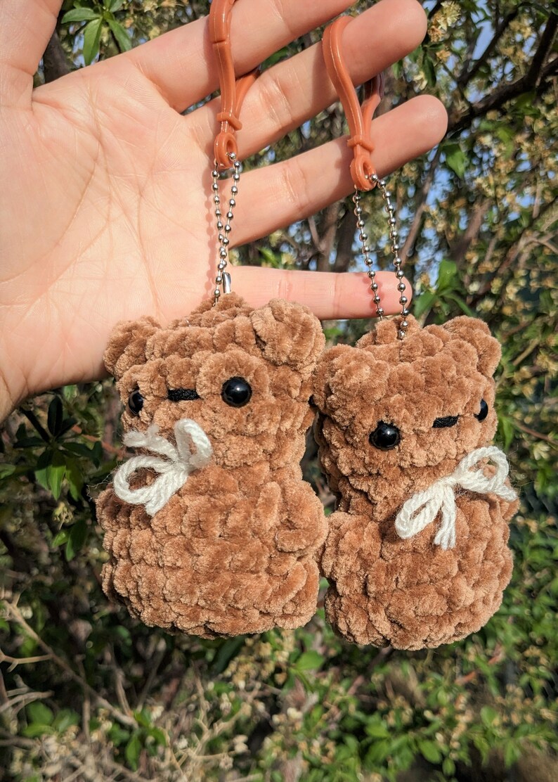 Crochet Keychain Bear Plush Bundle Amigurumi Two Pack - Etsy