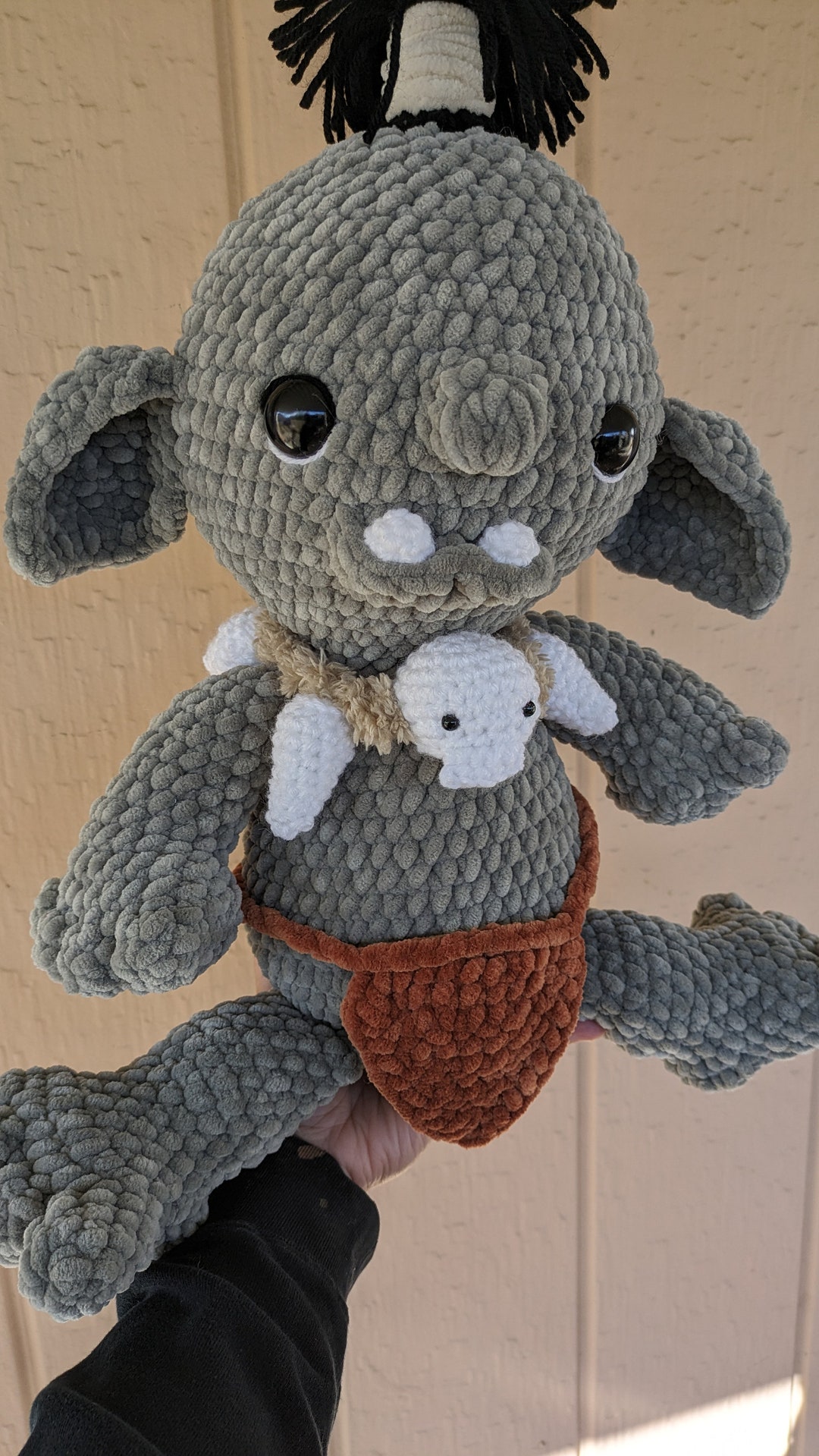 Crochet Orc, Amigurumi Baby Orc, Monster Baby, Mythical Crochet ...