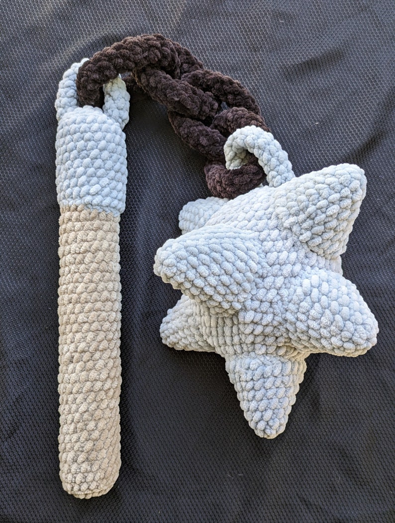 Crochet Flail Amigurumi, Medieval, Morning Star, Crochet Weapon, Play ...