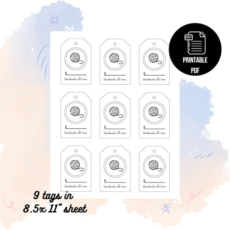Crochet Price Tags, Market Tags, Printable PDF - Etsy